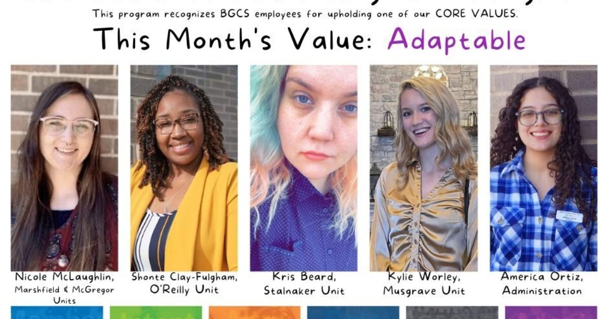 March 2023 Core Value Winners | Boys & Girls Club of Springfield